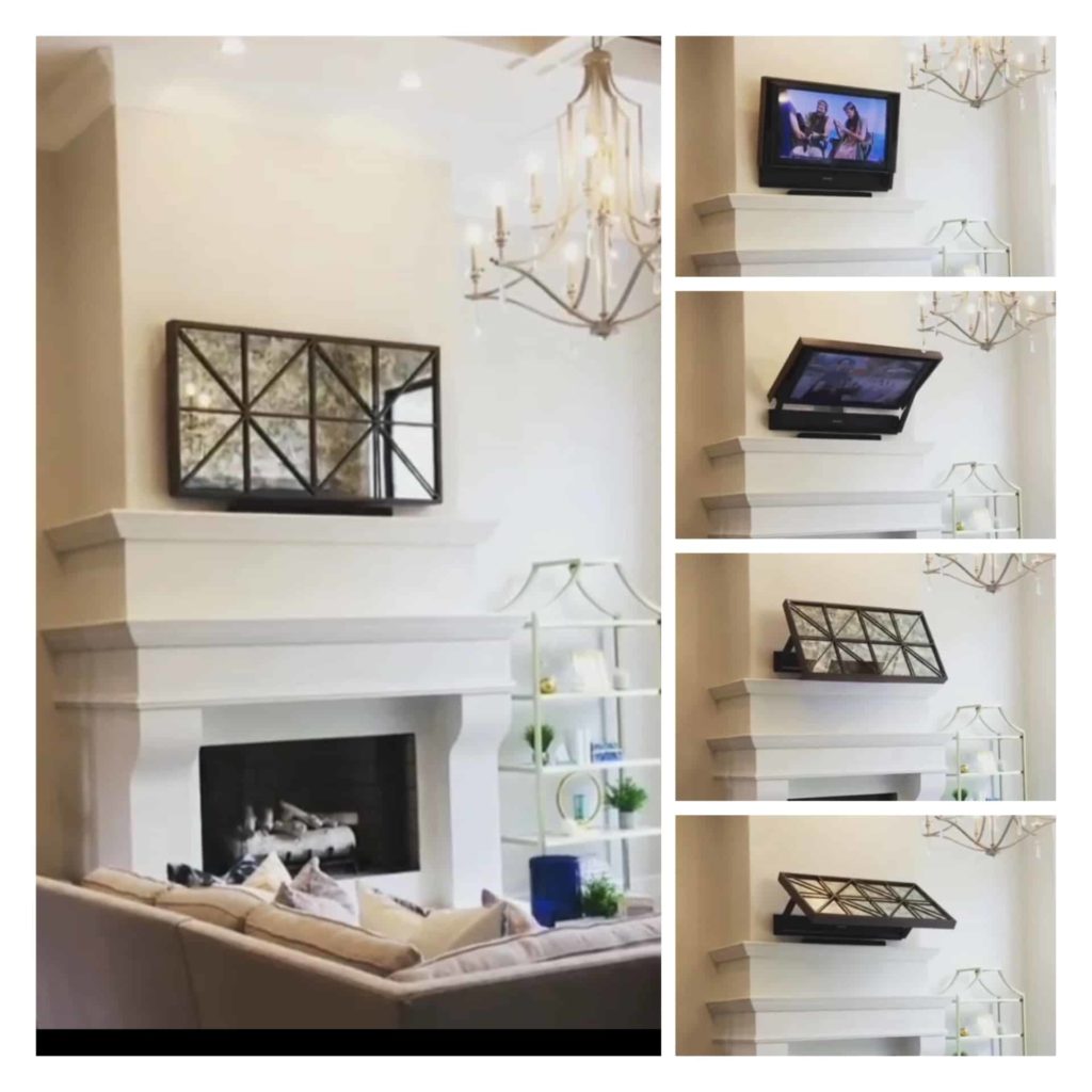 The Flip-Around Wall Mounted TV Hidden Storage by HVTV