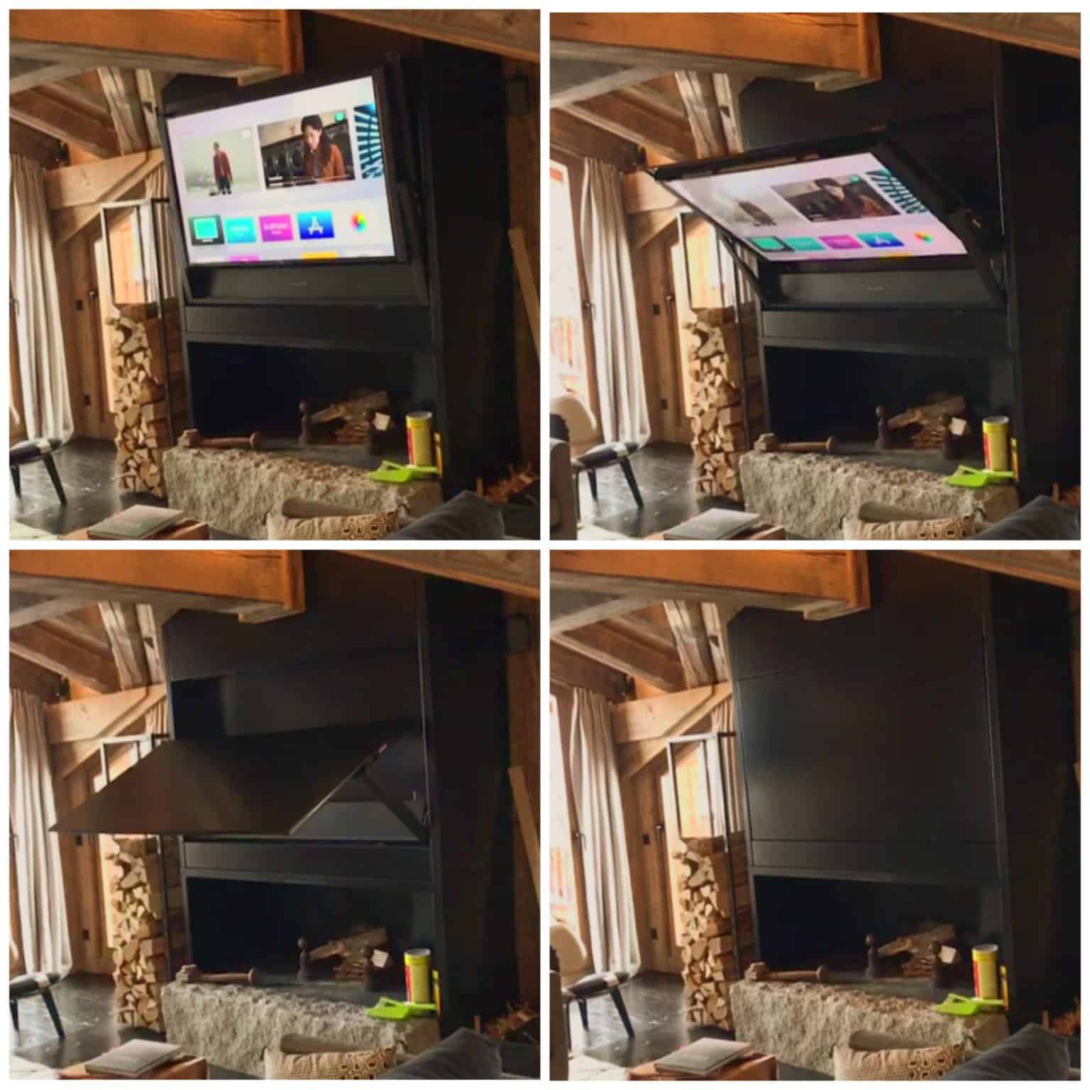Built-In Motorized Flip-Around TV Mount | Hidden Vision